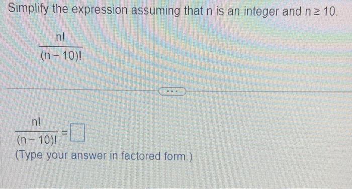 Solved Simplify the expression assuming that n is an integer | Chegg.com