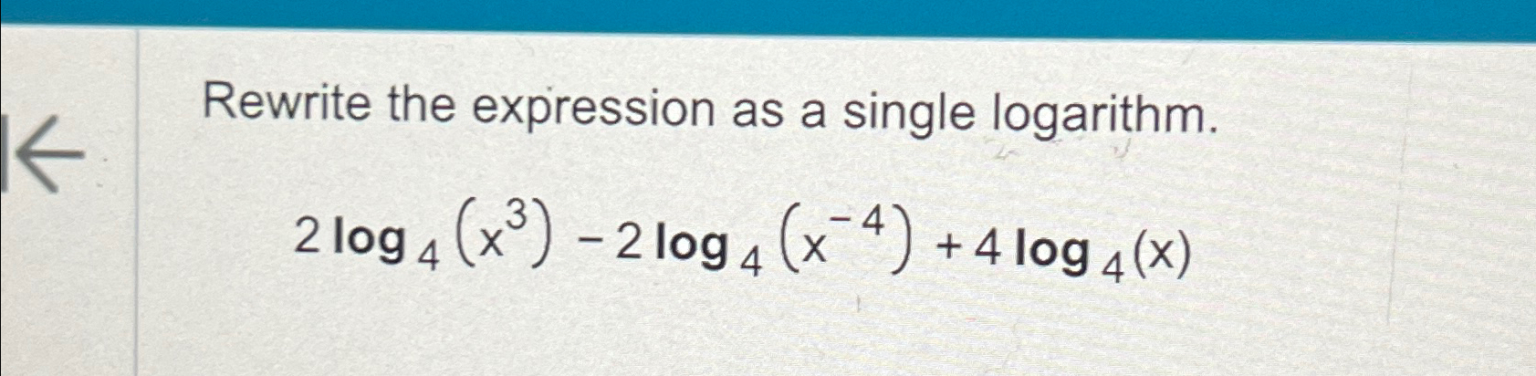 Solved Rewrite the expression as a single | Chegg.com