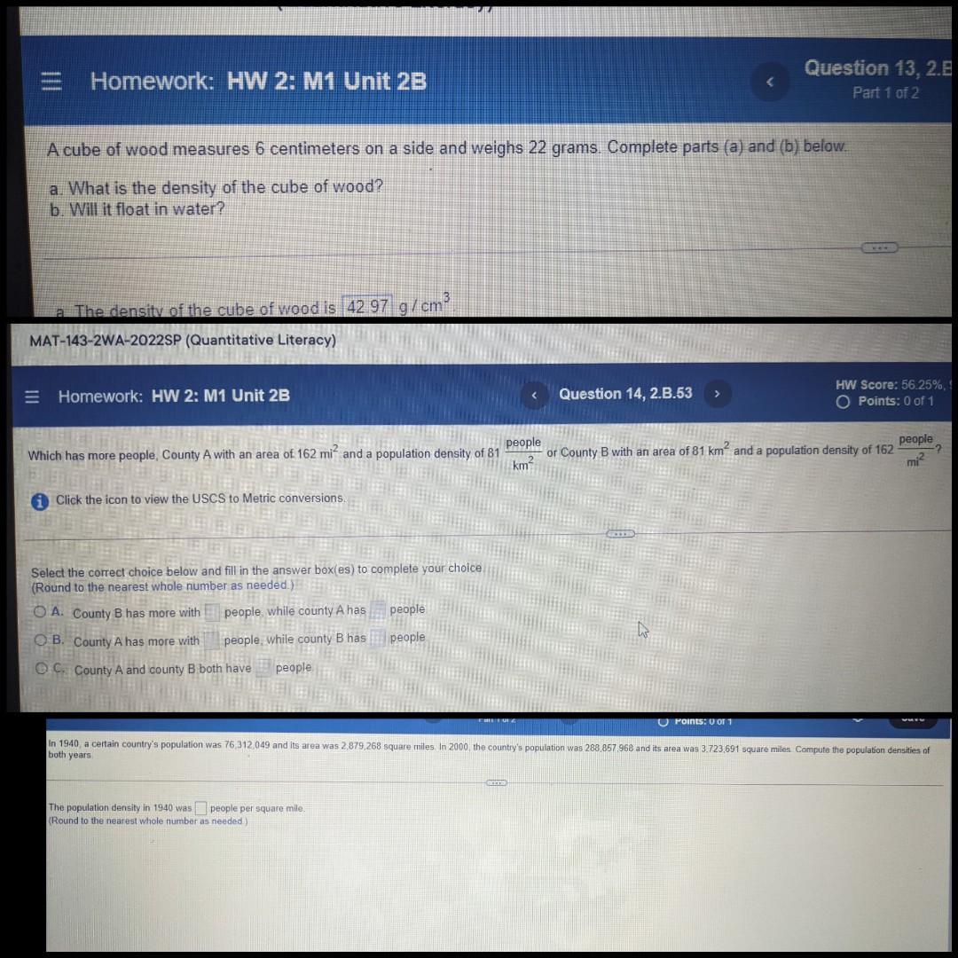 Solved Homework: HW 2: M1 Unit 2B Question 13, 2.E Part 1 of | Chegg.com