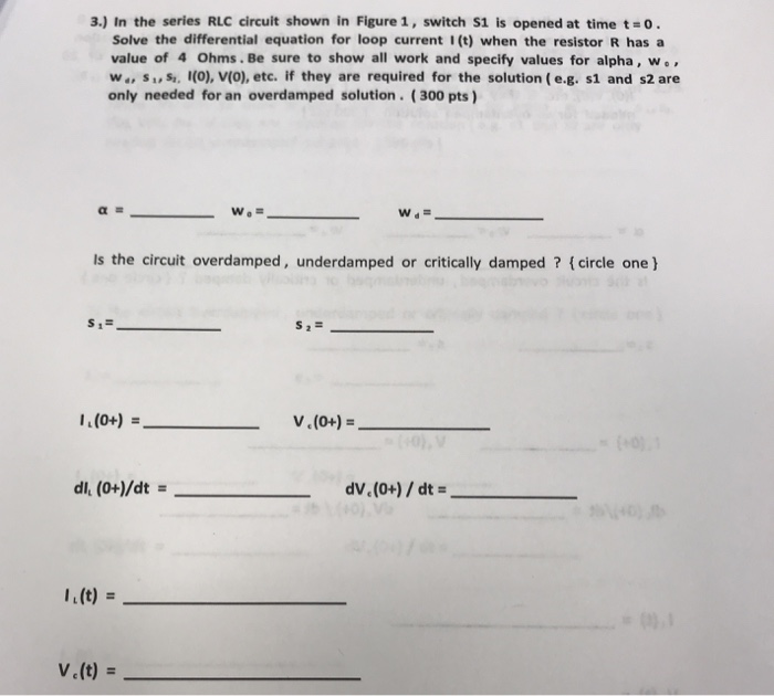 Solved 1.) In the series RLC circuit shown in Figure 1, | Chegg.com