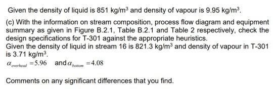 A process flow diagram (PFD) and stream tables for a | Chegg.com
