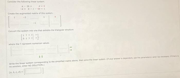Solved Consider the following linear system. | Chegg.com