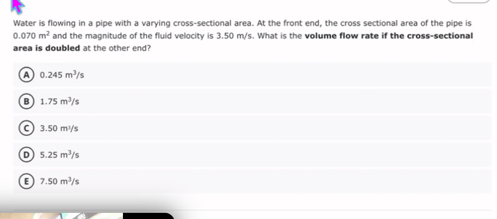 Solved Water is flowing in a pipe with a varying | Chegg.com
