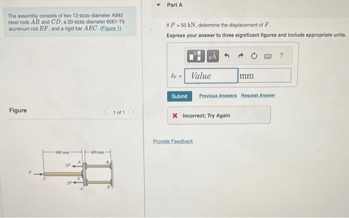 Solved The assembly consists of two 12−mm-diameter A992 | Chegg.com