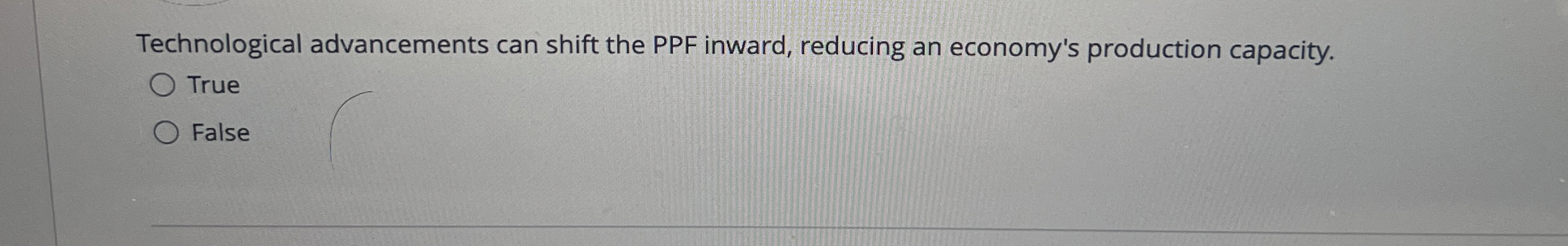 Solved Technological advancements can shift the PPF inward, | Chegg.com