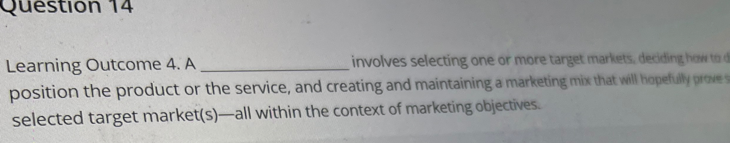 Solved Learning Outcome 4. ﻿A q, ﻿involves selecting one or | Chegg.com