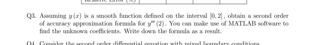 Solved Q3. ﻿Assuming y(x) ﻿is a smooth function defined on | Chegg.com