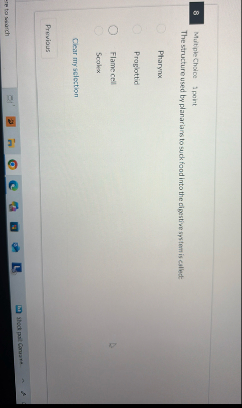 Solved 8Multiple Choice 1 ﻿pointThe structure used by | Chegg.com