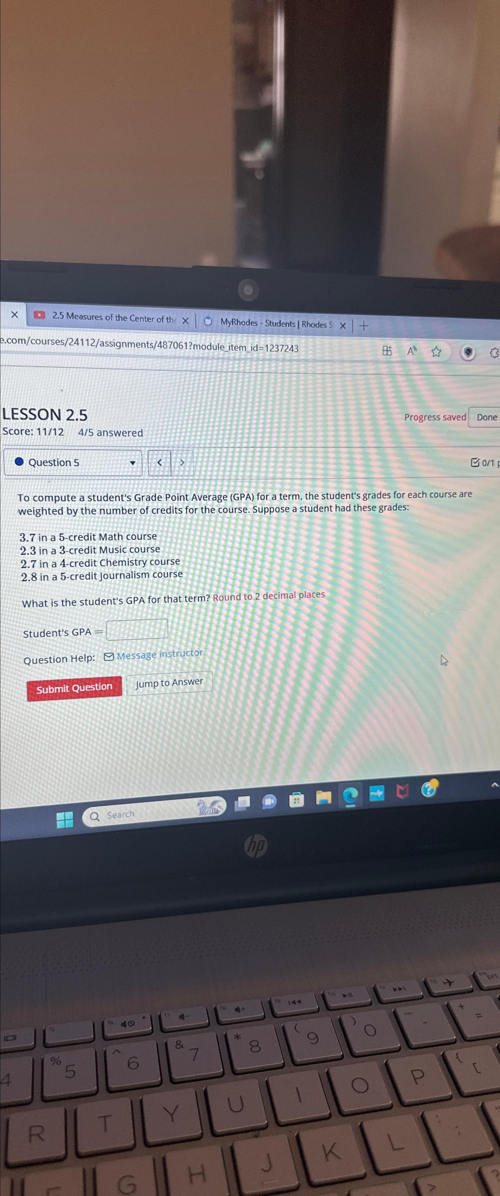 Solved LESSON 2.5\\nProgress saved\\nDone\\nScore: | Chegg.com