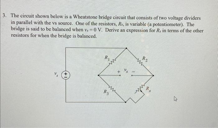 Solved The circuit shown below is a Wheatstone bridge | Chegg.com