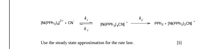 Solved Use the steady state approximation for the rate | Chegg.com