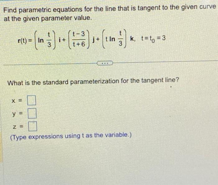 Solved Find parametric equations for the line that is | Chegg.com