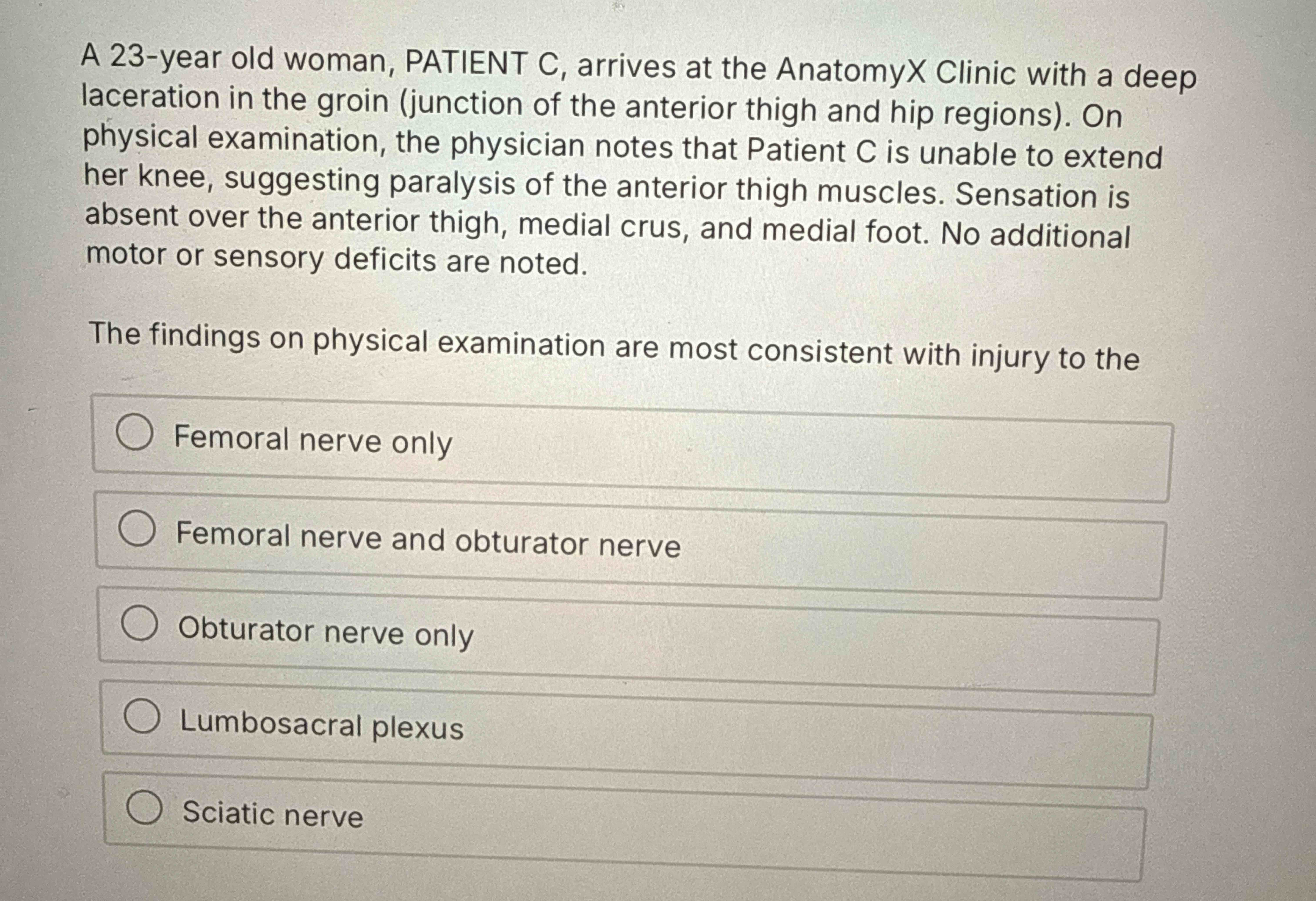 Solved A 23-year old woman, PATIENT C, ﻿arrives at the | Chegg.com