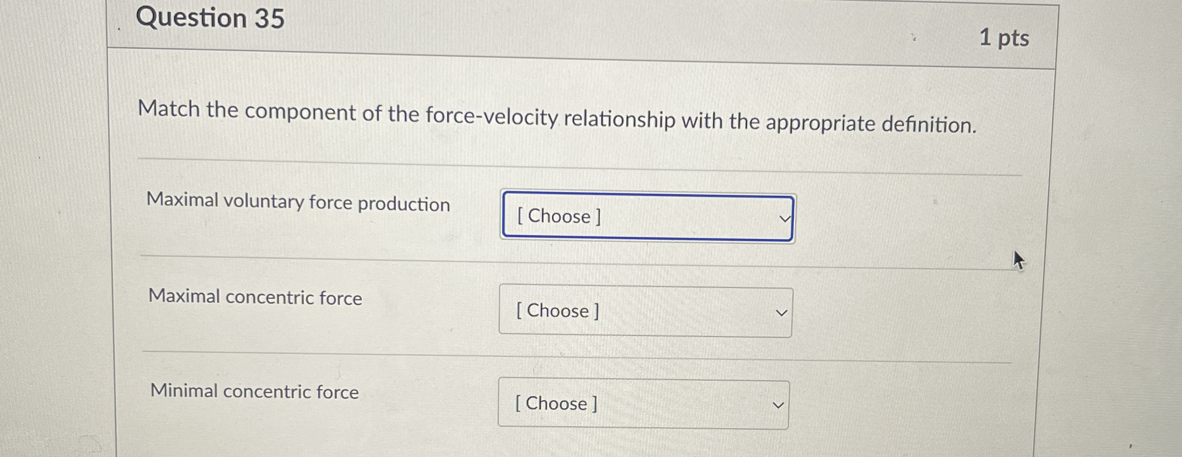Solved Question 351 ﻿ptsMatch the component of the | Chegg.com