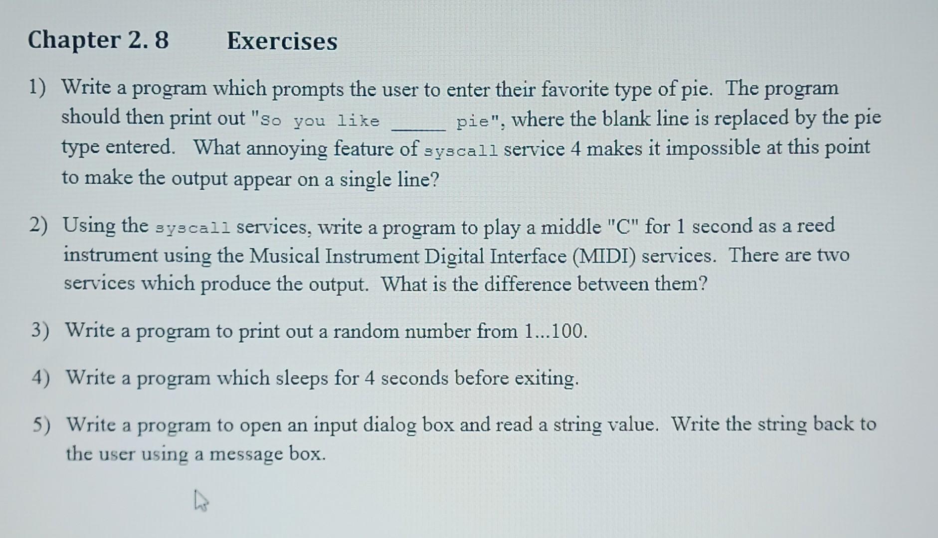 Solved 1 Write A Program Which Prompts The User To Enter 1226