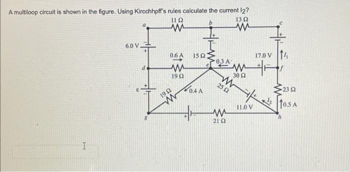Solved A multiloop circuit is shown in the figure. Using | Chegg.com