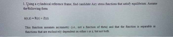 Solved 1. Using a cylindrical reference frame, find | Chegg.com