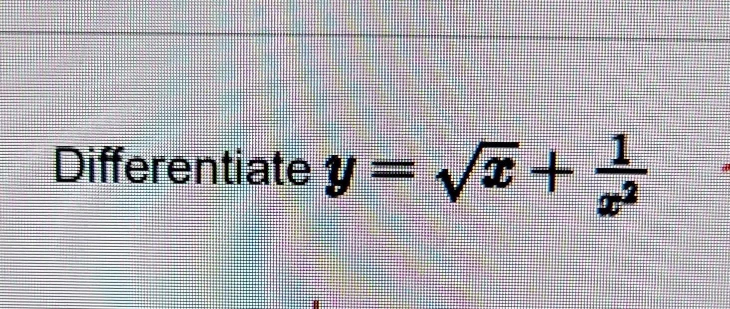 Solved Differentiate y=x+x21 | Chegg.com