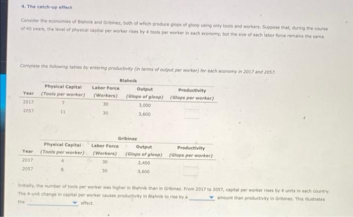 Solved 4. The catch-up effect Consider the economies of | Chegg.com