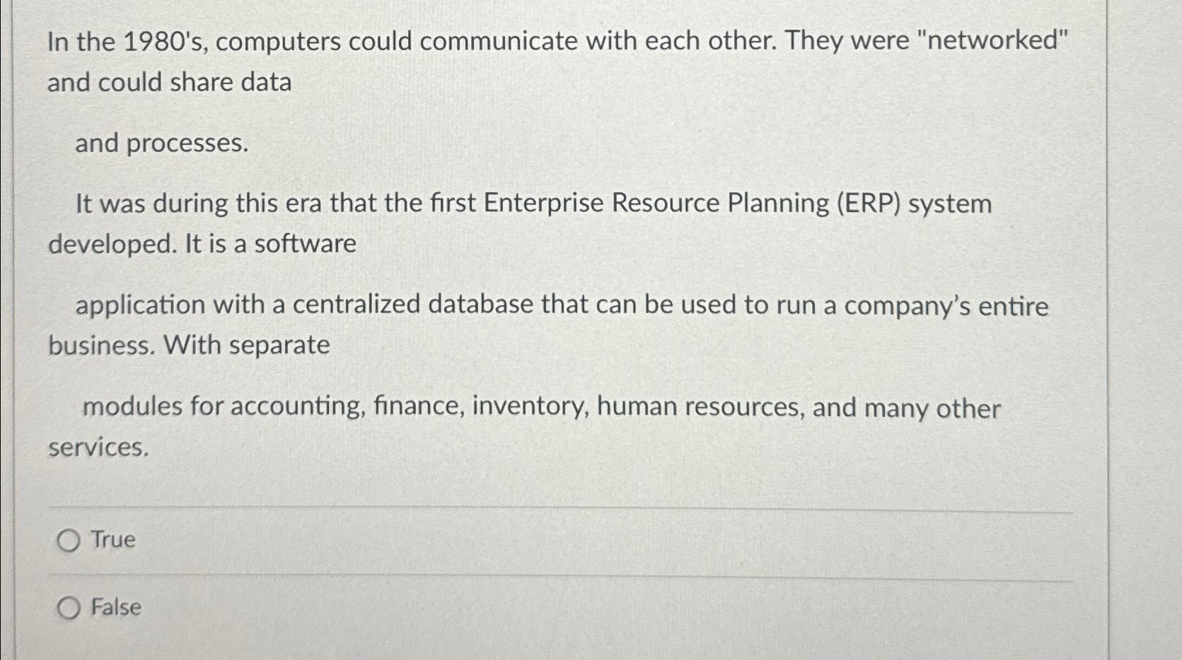 Solved In the 1980 's, ﻿computers could communicate with | Chegg.com