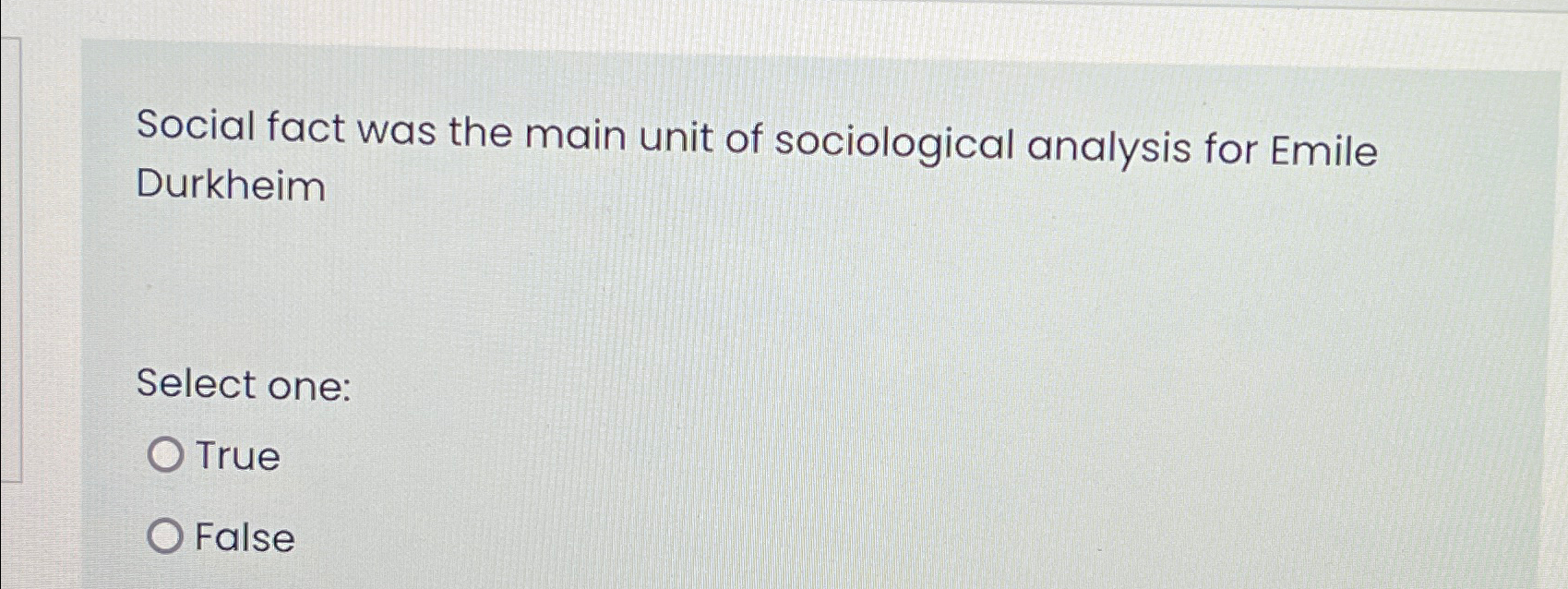 Solved Social fact was the main unit of sociological | Chegg.com