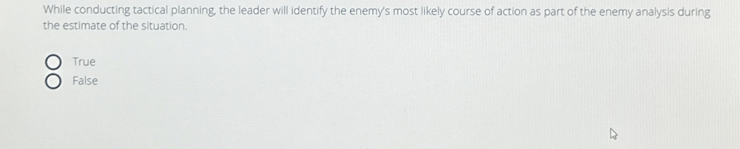 Solved While conducting tactical planning, the leader will | Chegg.com
