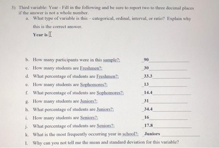 Solved Question a Is year consider categorical, ordinal, | Chegg.com