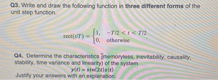 Solved Q3. Write and draw the following function in three | Chegg.com