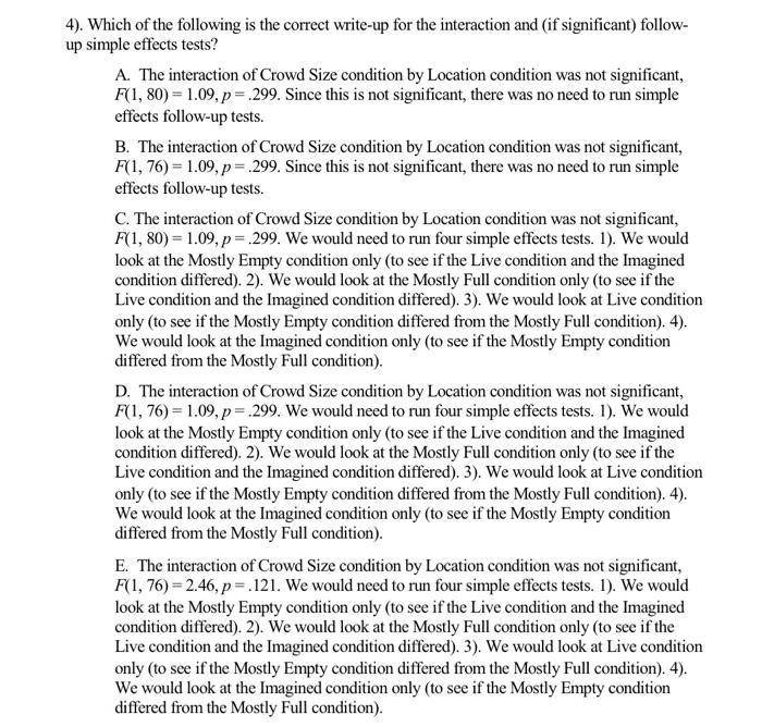 Solved hich of the following is the correct write-up for the | Chegg.com