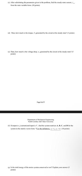 Solved Problem 2 Consider the DC motor system shown below: | Chegg.com