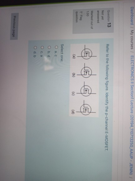 Solved LECTRONICS II Section1 Lecture (20194_110713 ashboard | Chegg.com