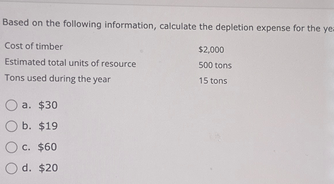 Solved Based on the following information, calculate the | Chegg.com