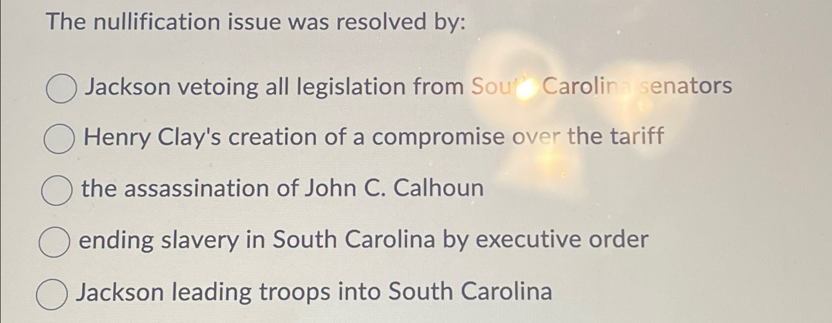 Solved The nullification issue was resolved by:Jackson | Chegg.com