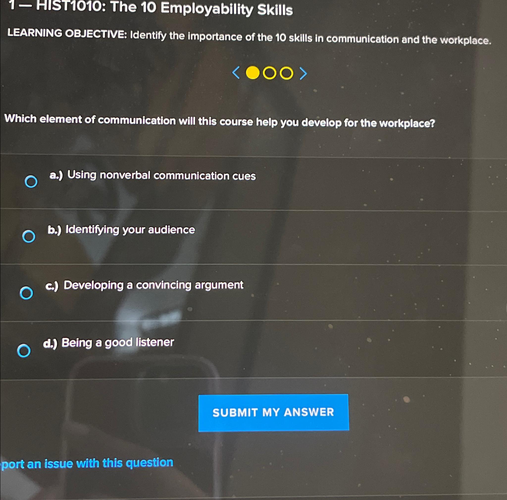 Solved 1- ﻿HIST1010: The 10 ﻿Employability SkillsLEARNING | Chegg.com