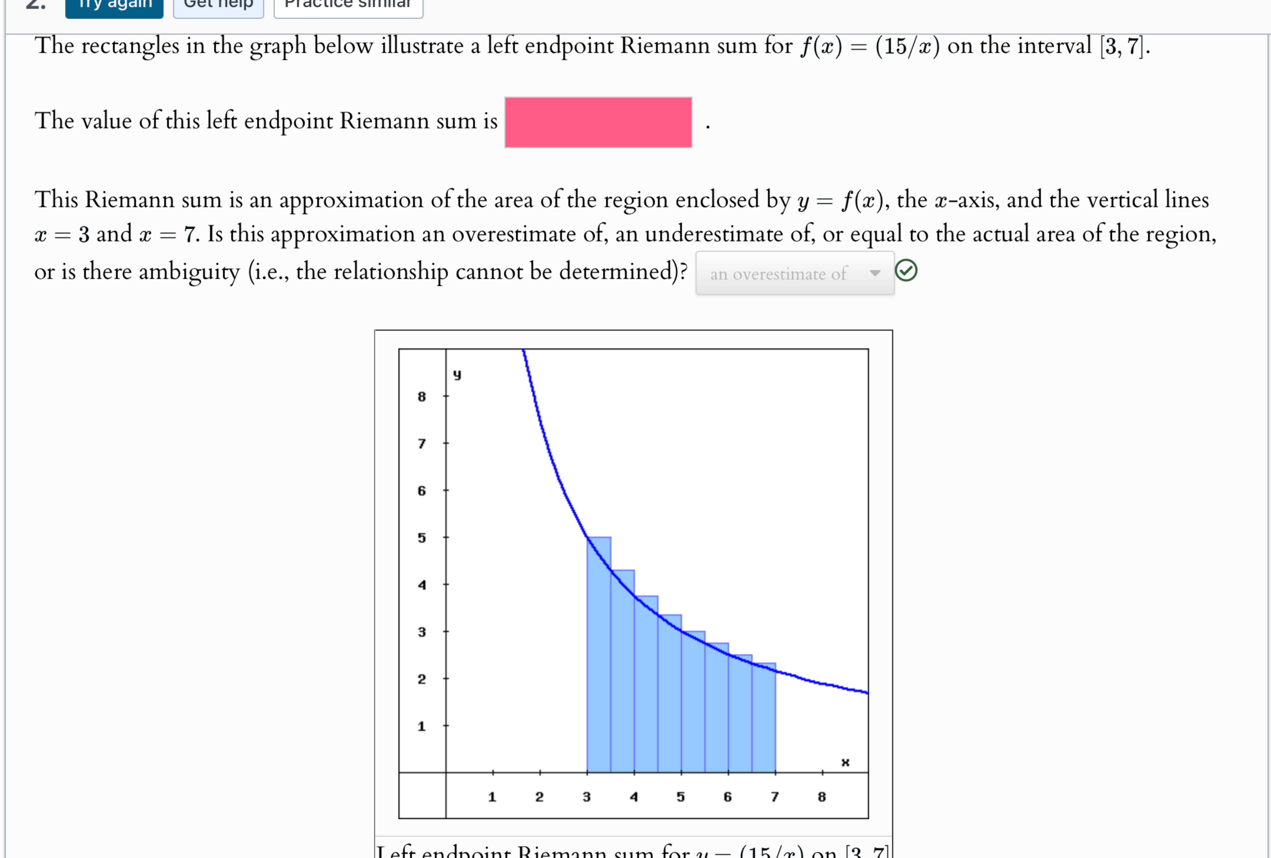 Solved The rectangles in the graph below illustrate a left | Chegg.com
