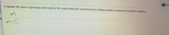Solved Evaluate the given expression and express the result | Chegg.com
