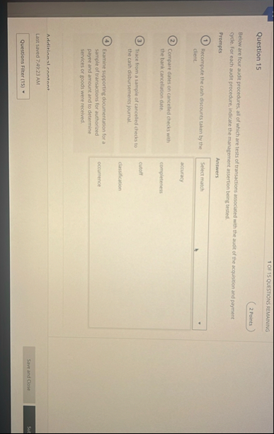 Solved Below are four audit procedures, all of which are | Chegg.com
