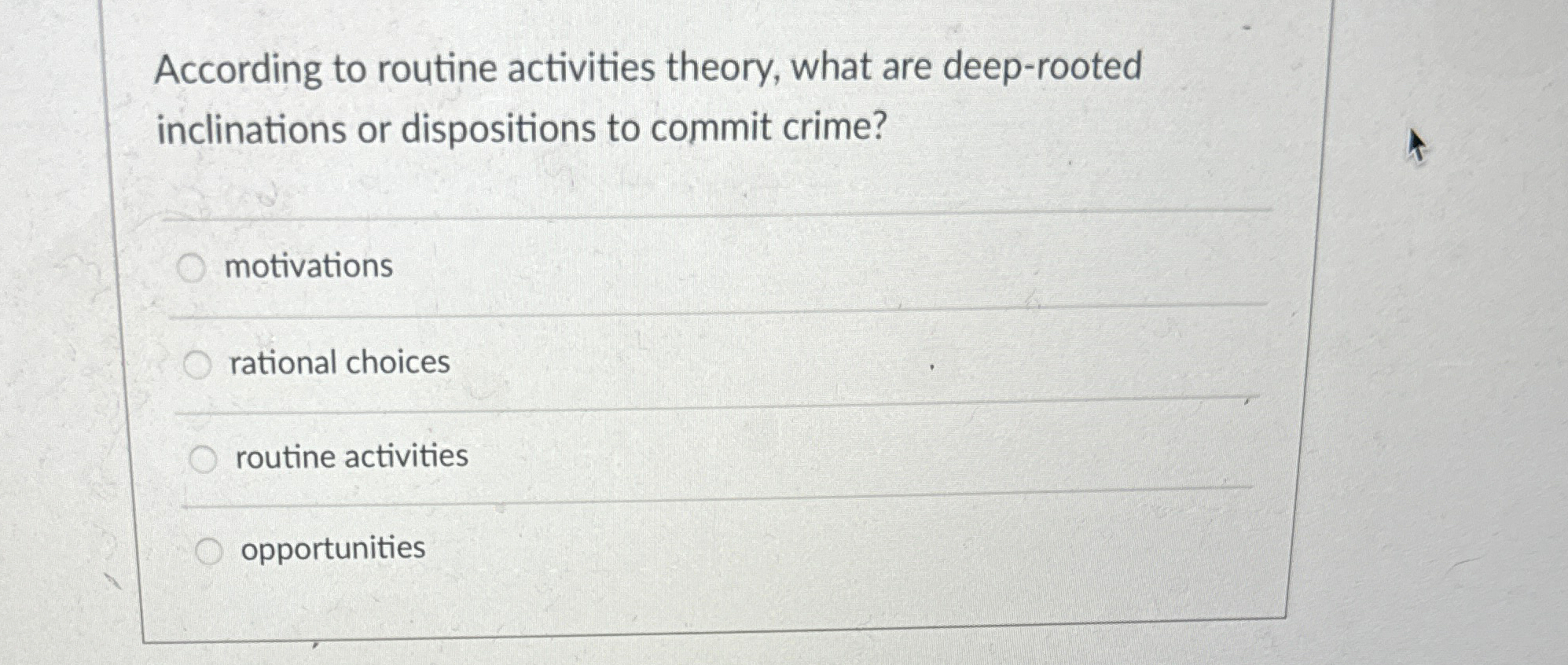 Solved According to routine activities theory, what are | Chegg.com