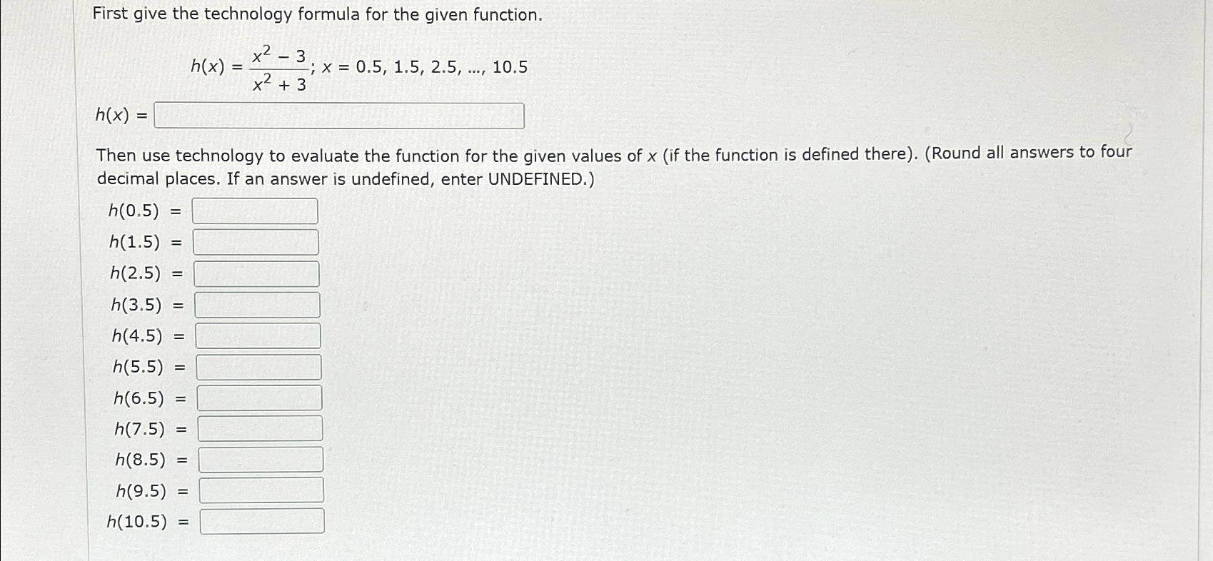 Solved First give the technology formula for the given | Chegg.com