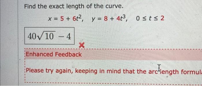 Solved Find the exact length of the curve. | Chegg.com