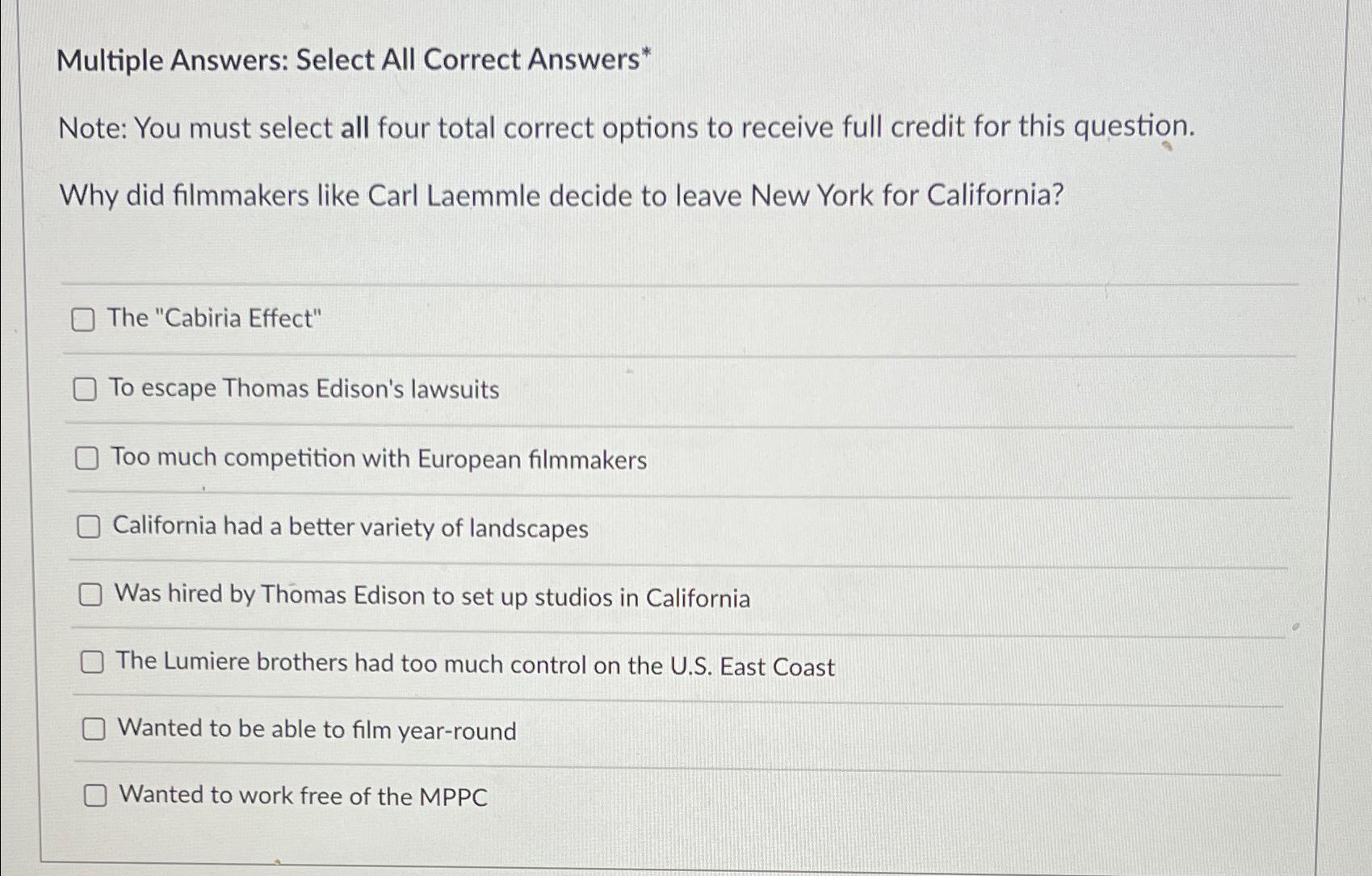 Solved Multiple Answers Select All Correct Answers Note