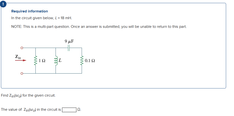 Solved Required informationIn ﻿the circuit given below, | Chegg.com
