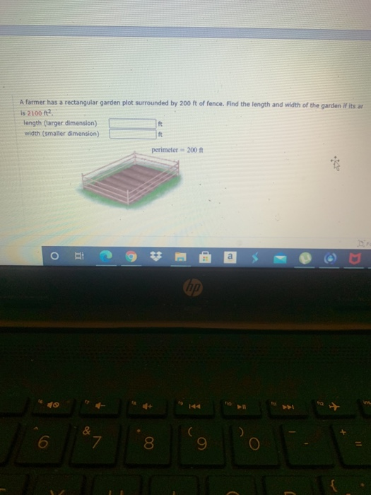 Solved A farmer has a rectangular garden plot surrounded by | Chegg.com