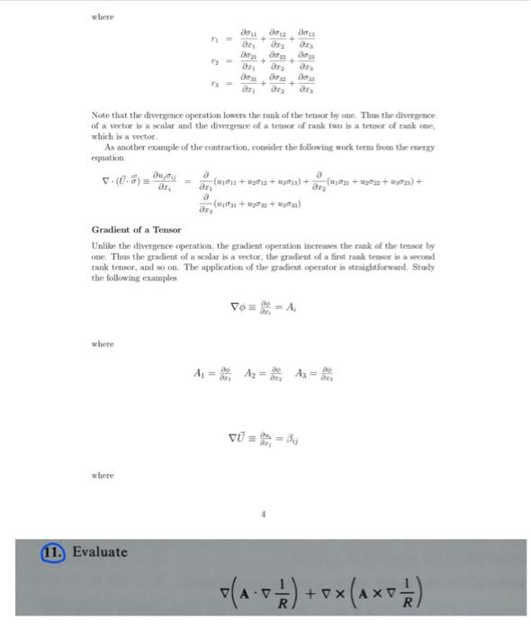 Solved this is a vector analysis question. use tensor | Chegg.com