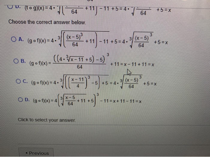 Solved Use the composition cancellation equations to verify | Chegg.com