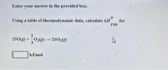Solved Enter your answer in the provided box. Using a table | Chegg.com