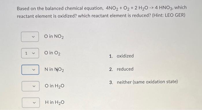 Solved Based on the balanced chemical equation, | Chegg.com