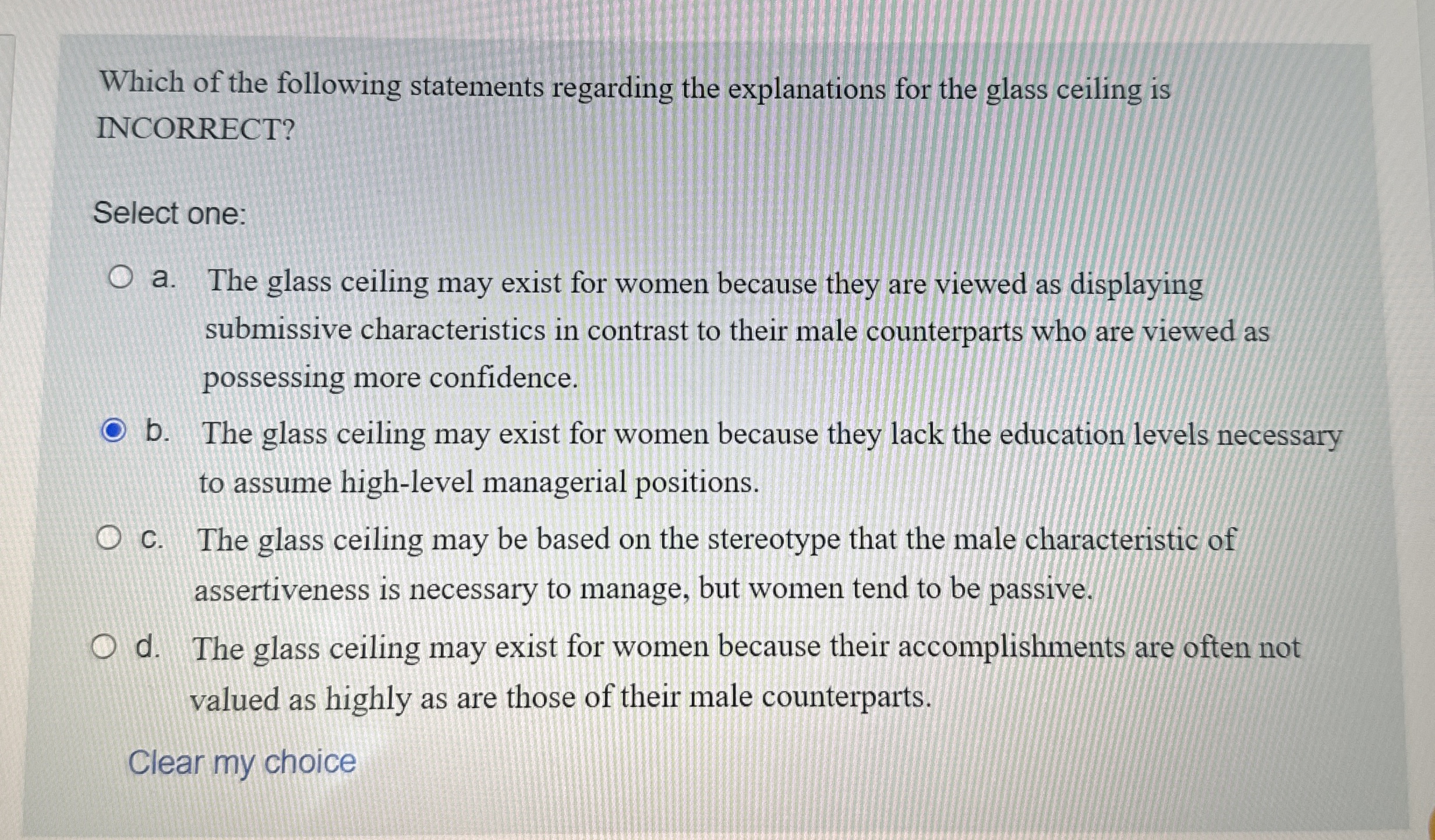 Solved Which of the following statements regarding the | Chegg.com