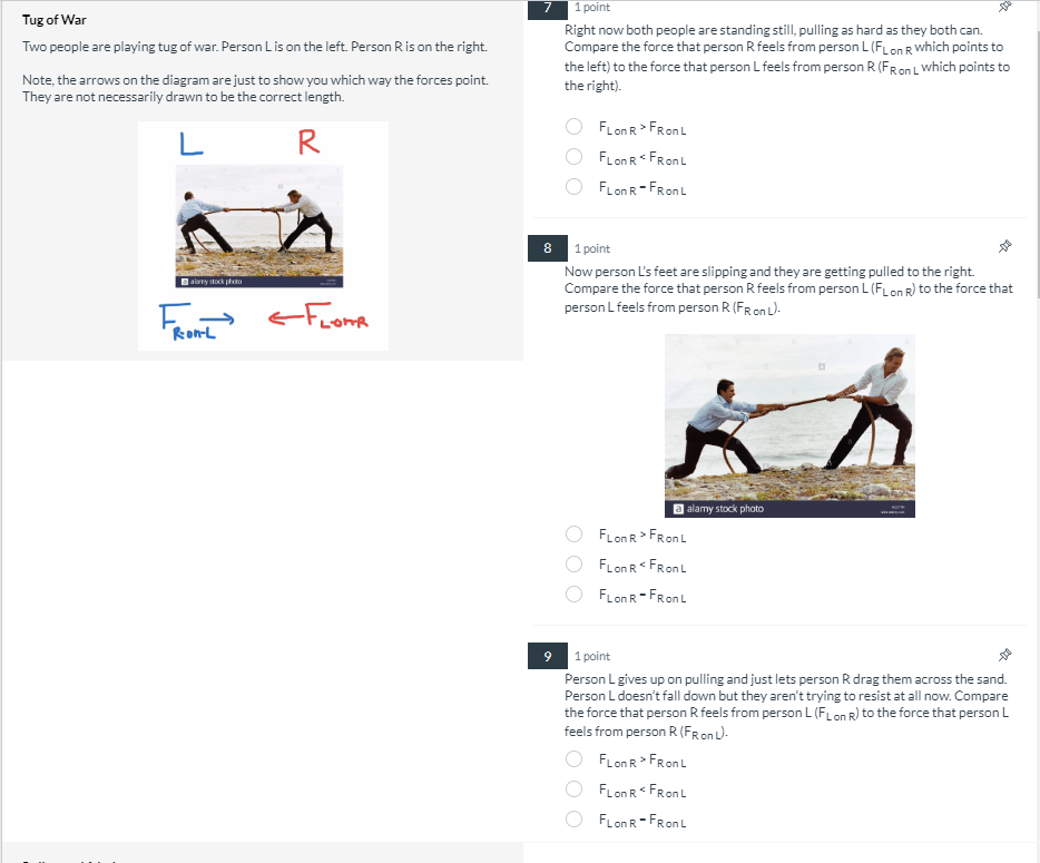 Solved Tug of WarTwo people are playing tug of war. Person L | Chegg.com