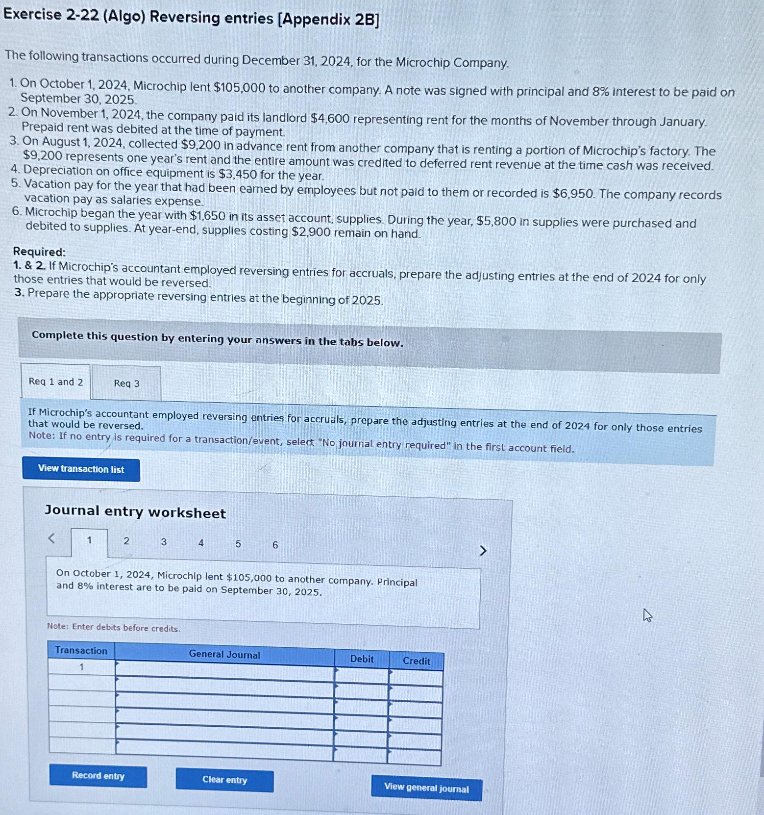 Solved Exercise 2-22 (Algo) ﻿Reversing entries [Appendix | Chegg.com